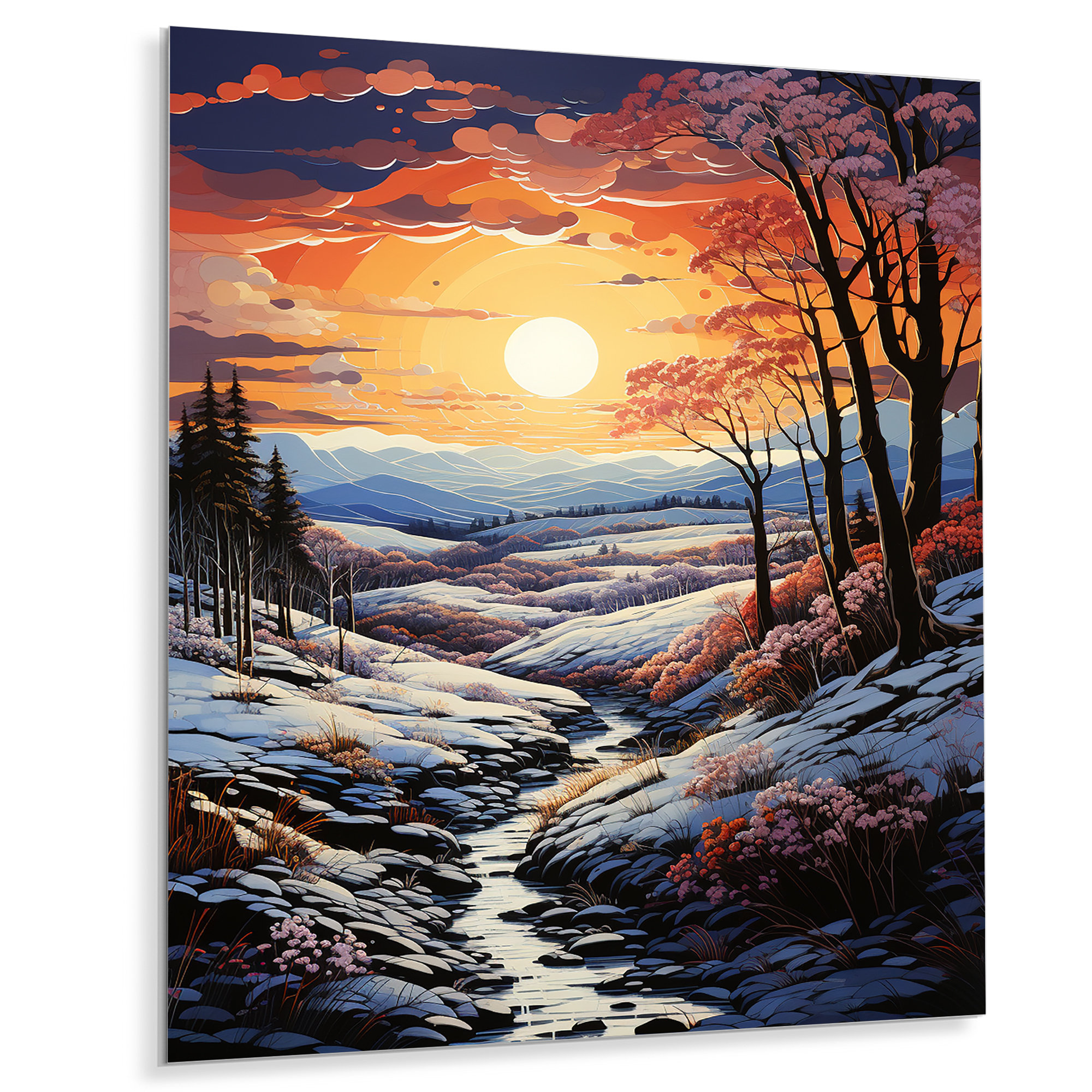 Winston Porter Aurora Borealis Aurora Symphony VI - Floral Metal Art Print - Wayfair Canada